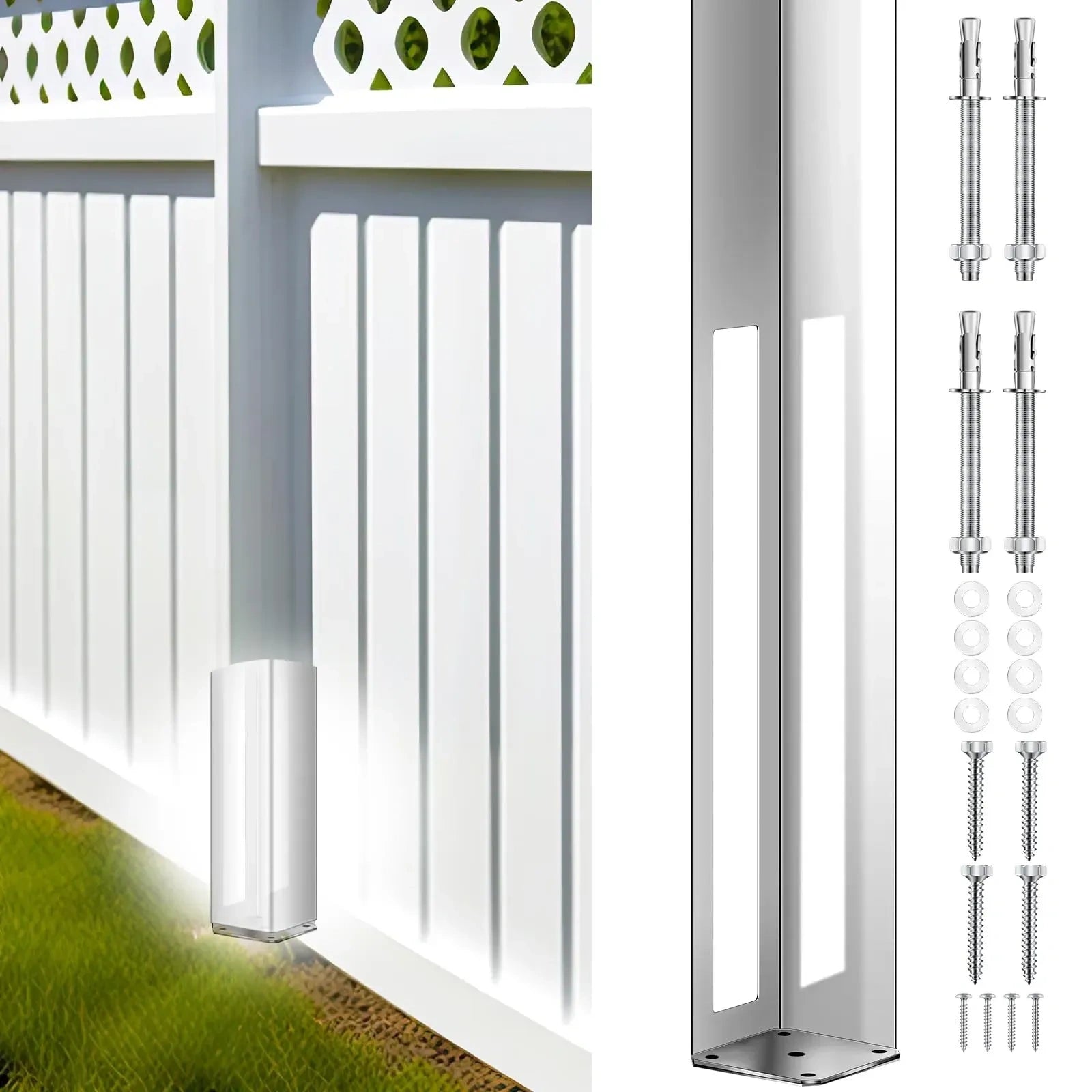 Vinyl Fence Concrete Post Fence (NEW) – Warehouse B